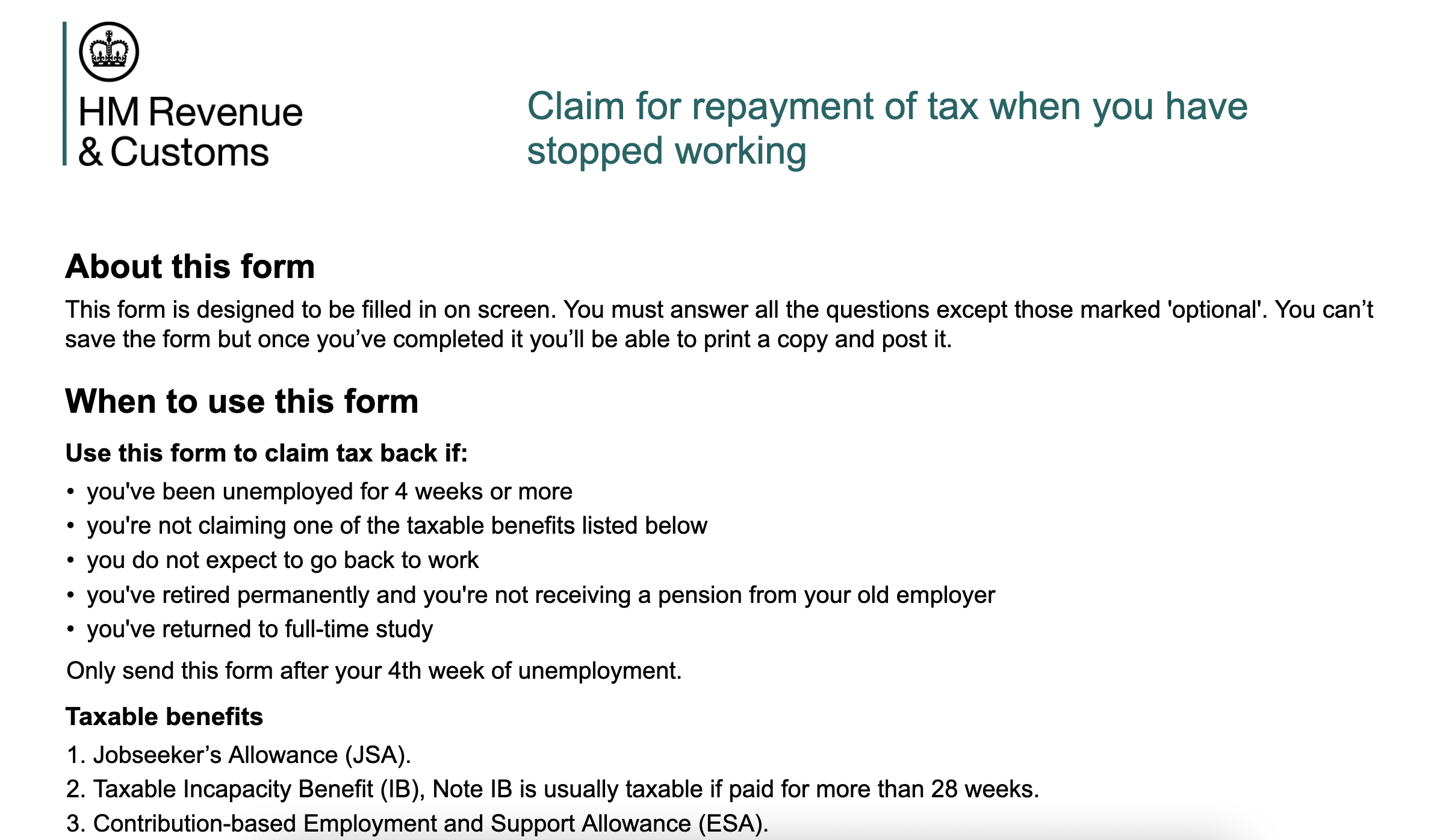 How to Claim a Tax Refund If You've Stopped Work (P50 form)